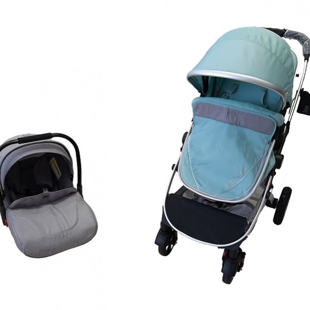 Kolica za bebe BBO Sprinter 2u1, mint/silver 0+