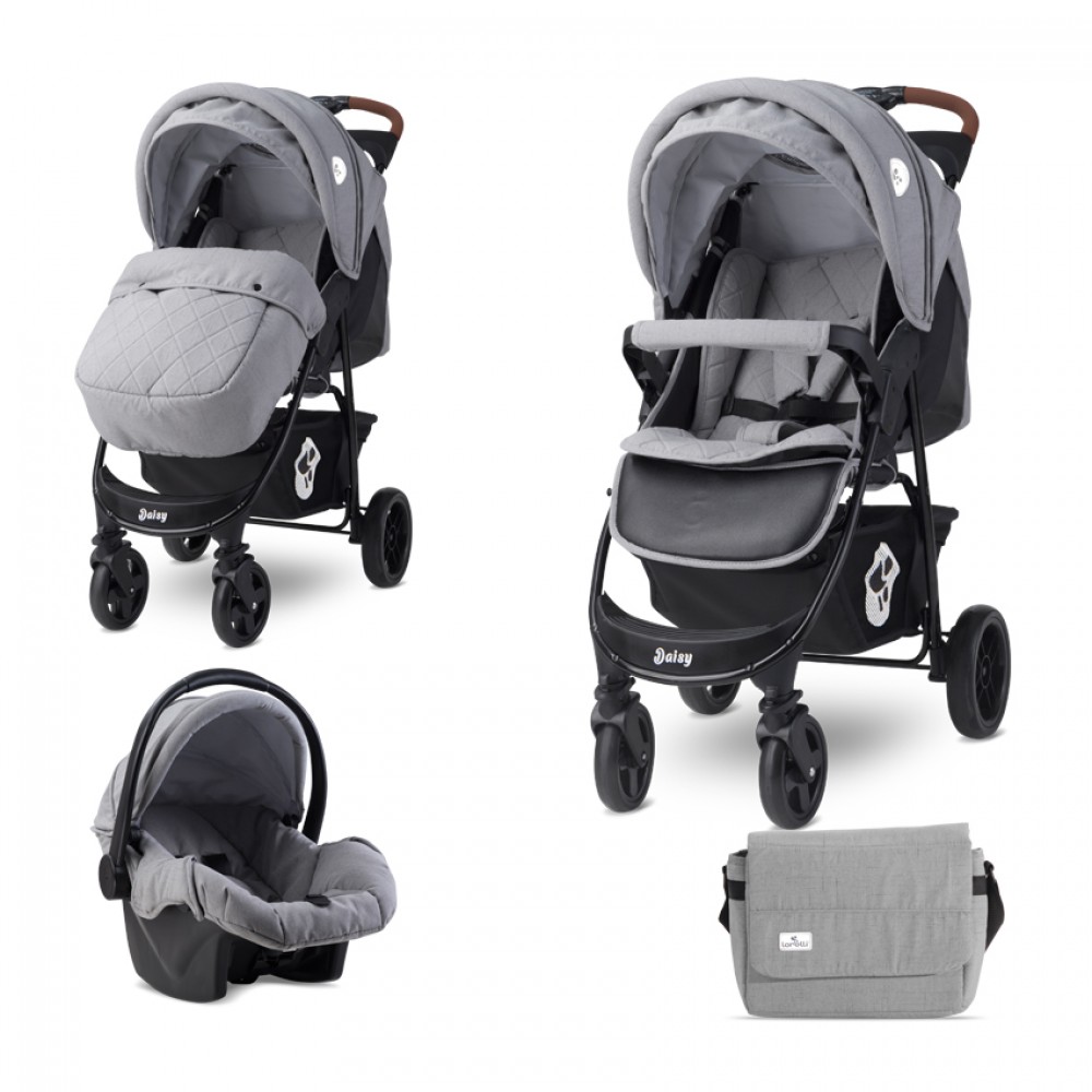Lorelli kolica set 2u1 Daisy Cool Grey