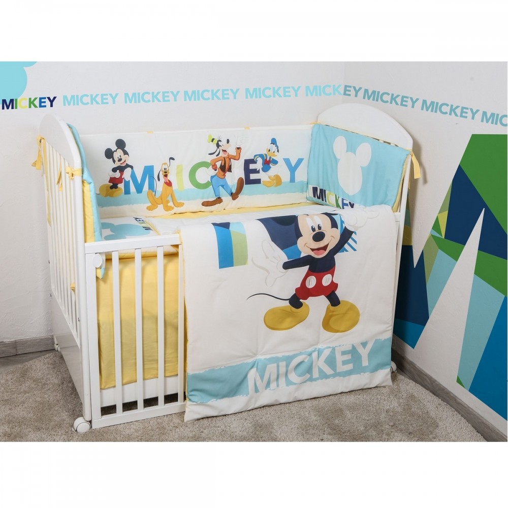 Bebi posteljina sa ogradicom Mickey 2502