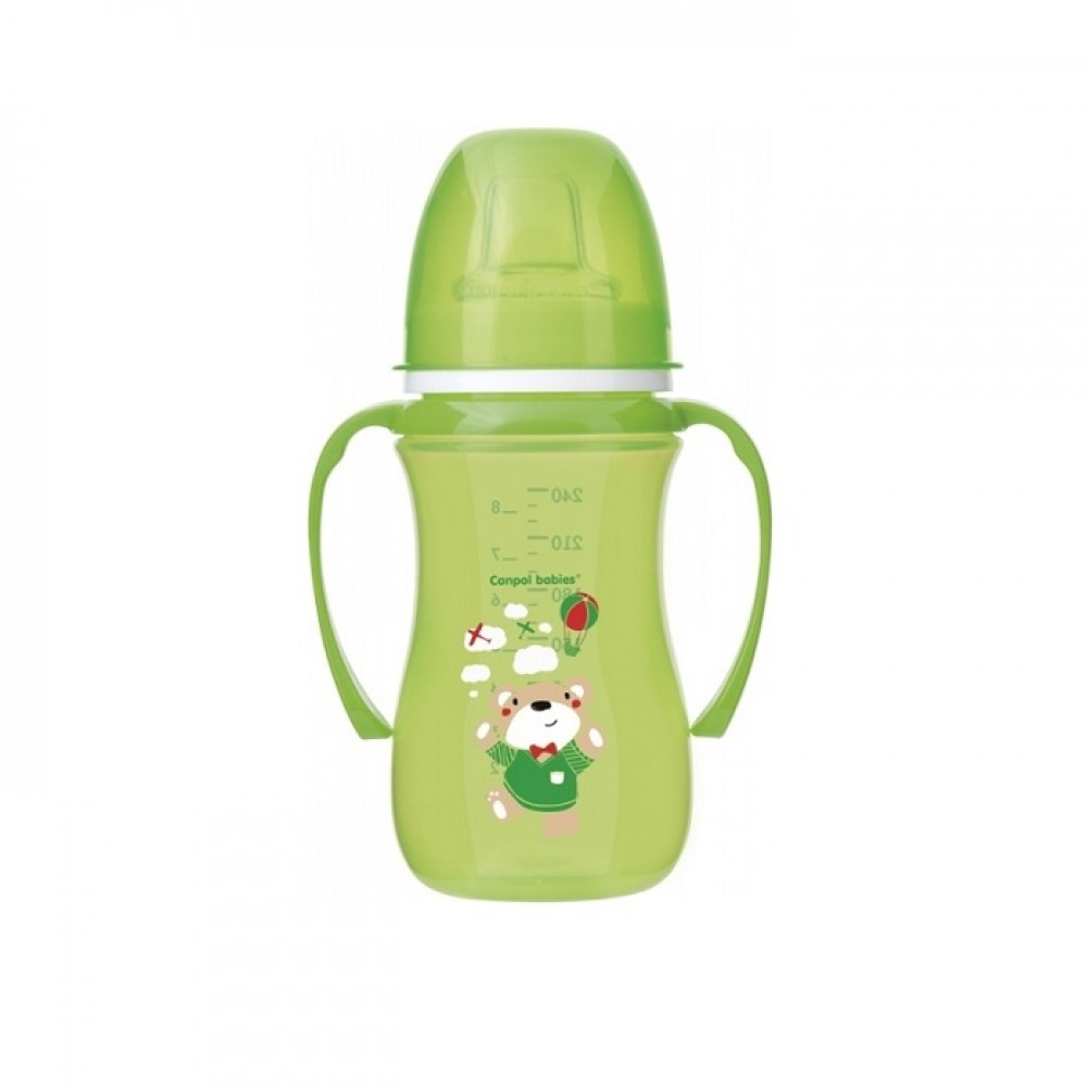 Baby flašica Easy Start Colorful Animals 240 ml, green