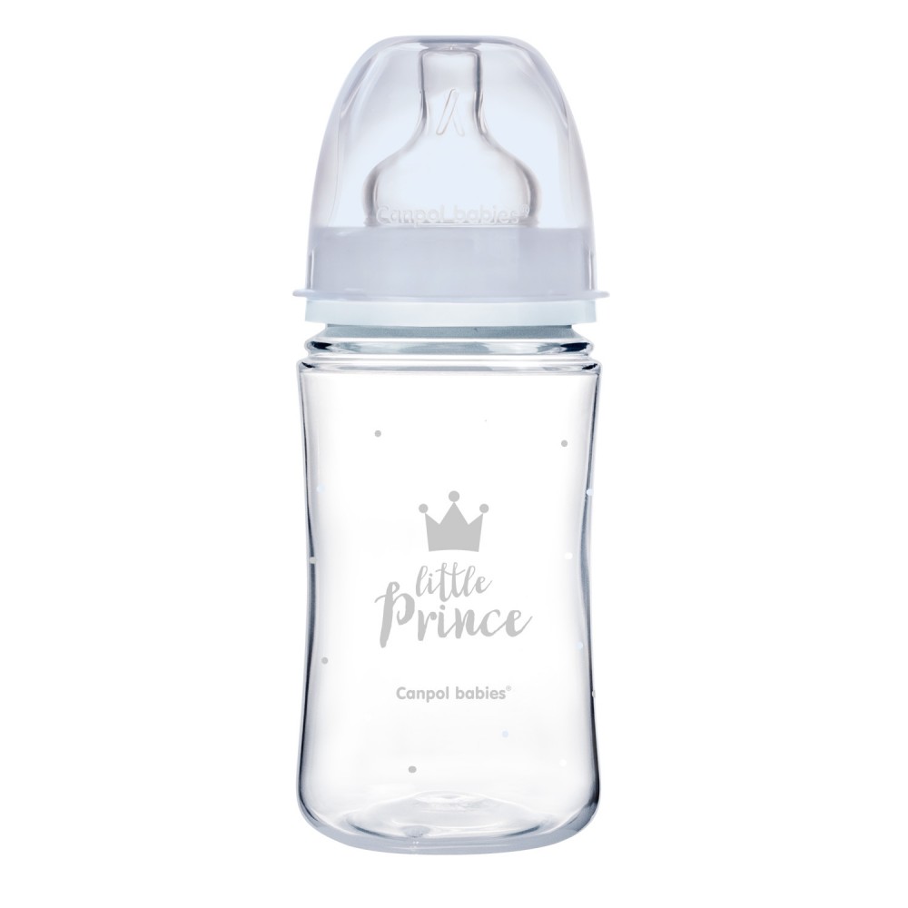 Canpol bebi flašica široki vrat 240 ml Royal Baby Blue
