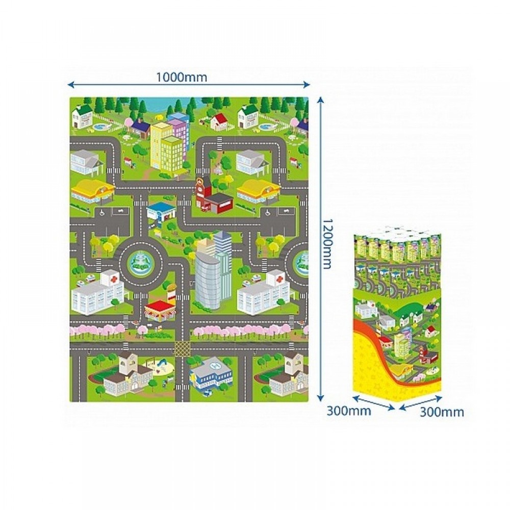 Podloga za igru mapa grada 100x120cm