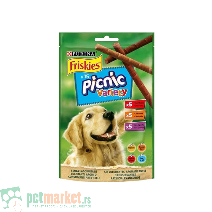 Friskies: Poslastica za pse u obliku štapića Picnic Variety, 126 gr