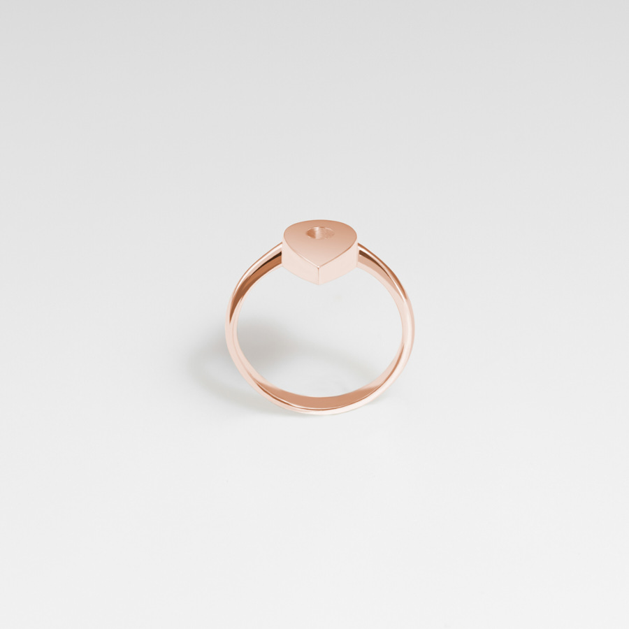 RF086 Mali Pin Prsten Rose Gold