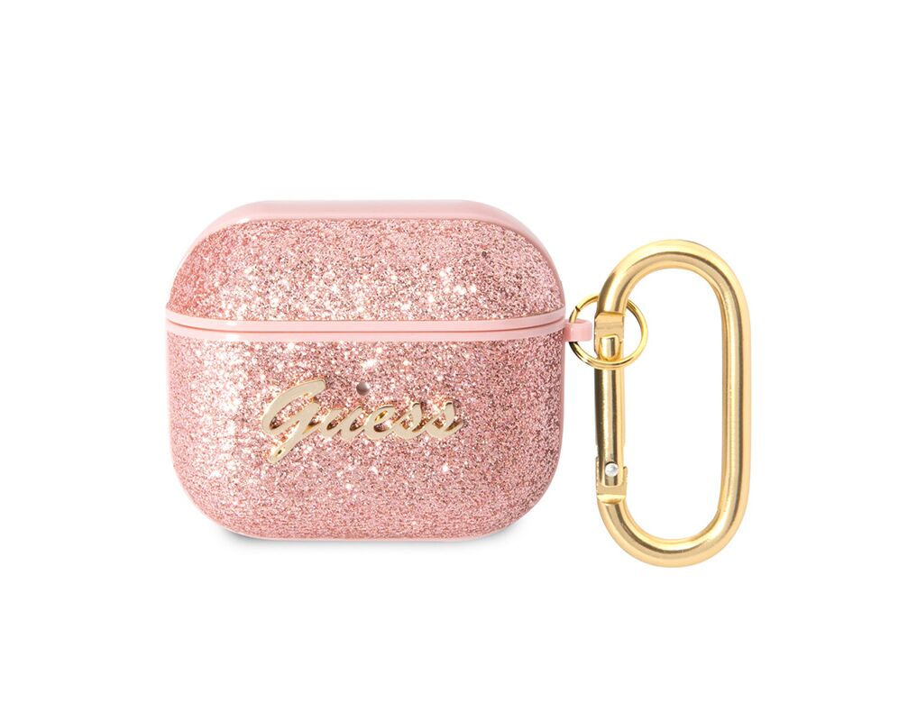 Futrola Guess - Airpods 3 PU Glitter Flake pink (GUA3HGGSHP)