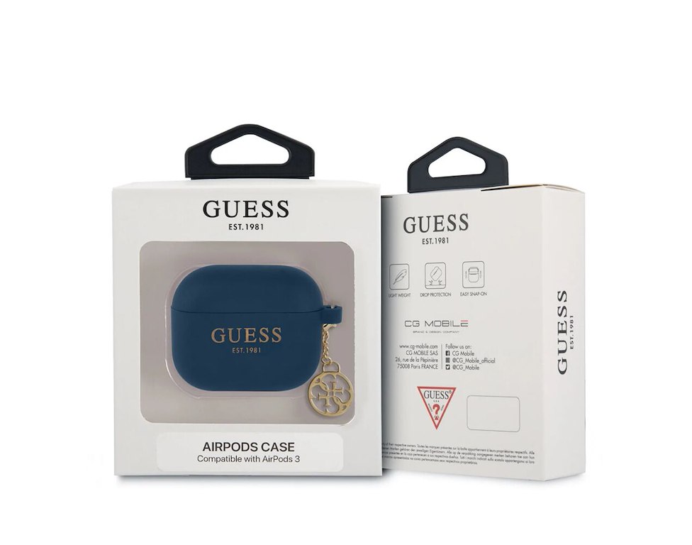 Futrola Guess Silicone - Airpods 3 4G Charm plava (GUA3LSC4EB)