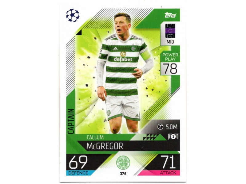 375. Callum McGREGOR -CELTIC FC- TOPPS Match ATTAX 2022