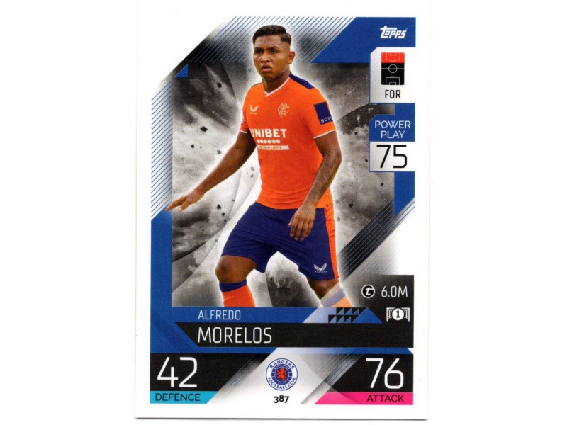 387. Alfredo MORELOS -RANGERS FC- Match ATTAX 2022