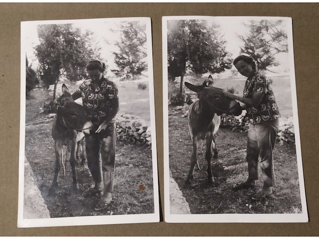 ŽENA I MAGARE DVE FOTOGRAFIJE