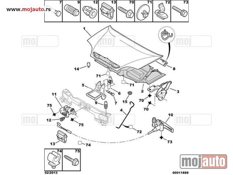 Citroen Saxo Brava Haube Plasticna 96-04,NOVO