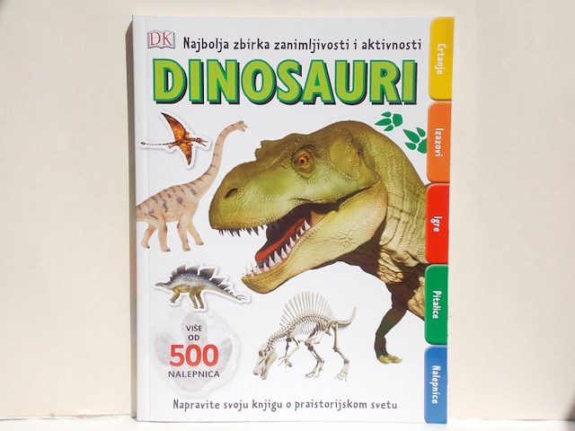 Dinosauri edukativna knjiga i preko 500 nalepnica