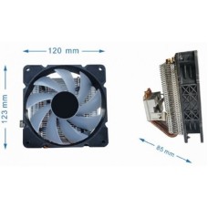 GEMBIRD CPU-HURACAN-ARGB-X140 UNI kuler 100W 120mm.Fan +/-1600rpm 26dBa LGA 775/115x/1200/AMD