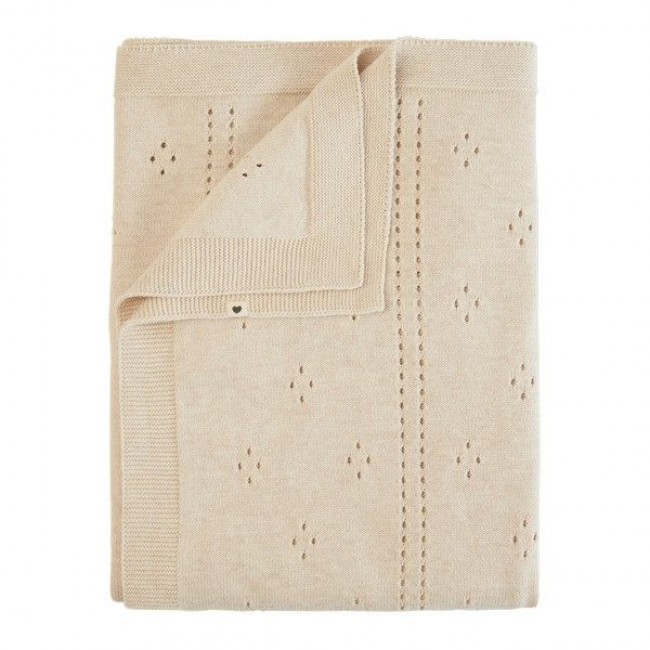BIBS - Knitted Pointelle Ivory ćebence