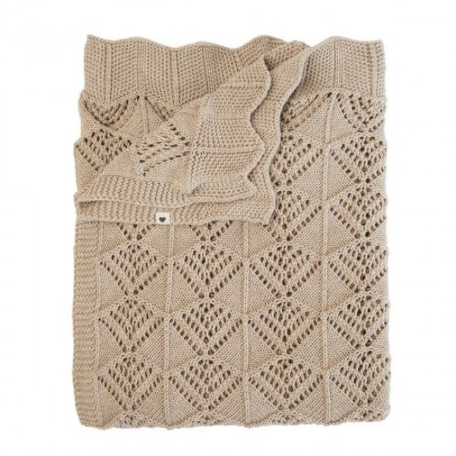 BIBS - Knitted Wavy Vanilla ćebence