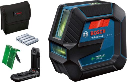 Bosch GLL 2-15 G Linijski laser sa zelenim zrakom, domet 15m