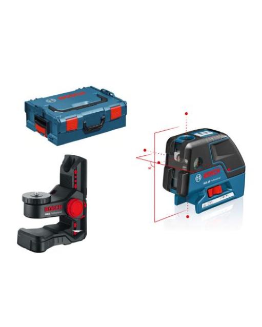 Bosch GCL 25 L-Boxx + BM 1 nosač kombinovani laser linije i tačke, 0601066B03