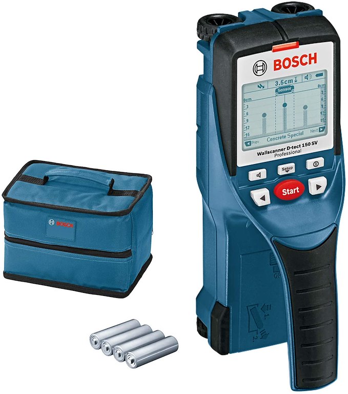 Bosch D-tect 150 SV detektor metala, kablova pod naponom - struje, drveta i plastike, detekcija u vlažnom betonu