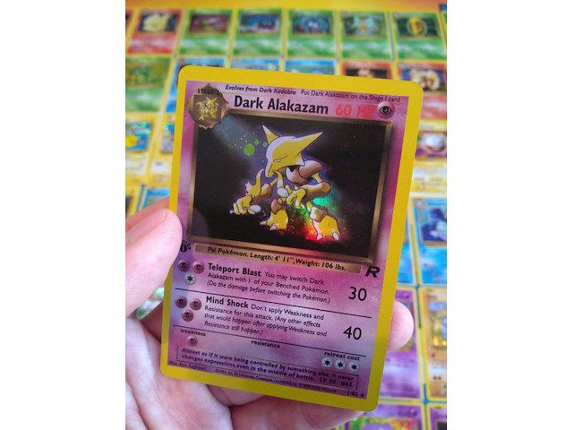 Pokemon karta Dark Alakazam sijajuci - Pokemoni karte