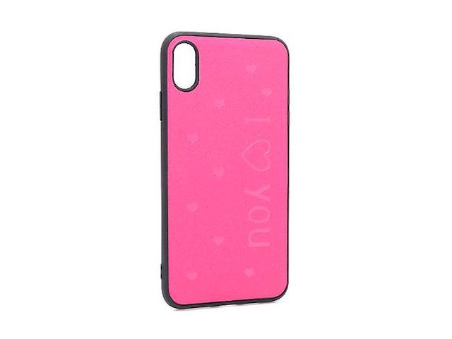 Futrola I LOVE YOU za Iphone XS Max pink