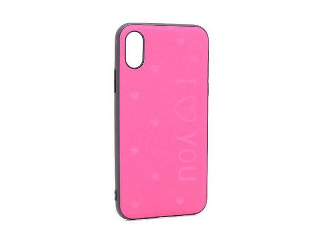 Futrola I LOVE YOU za Iphone X/XS pink