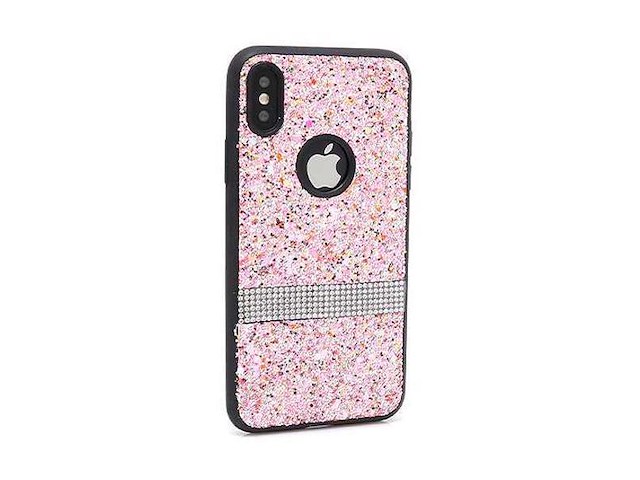 Futrola Glittering Stripe za Iphone X roze