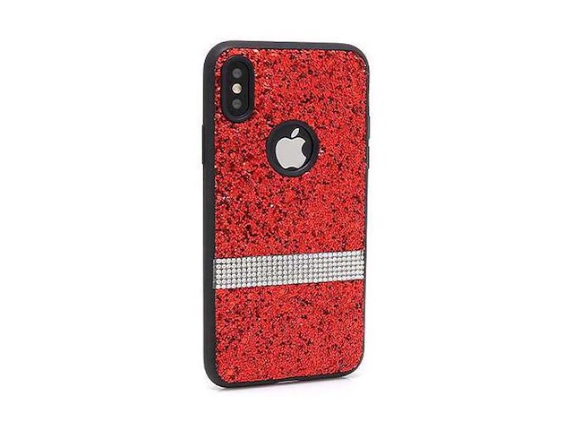 Futrola Glittering Stripe za Iphone X crvena