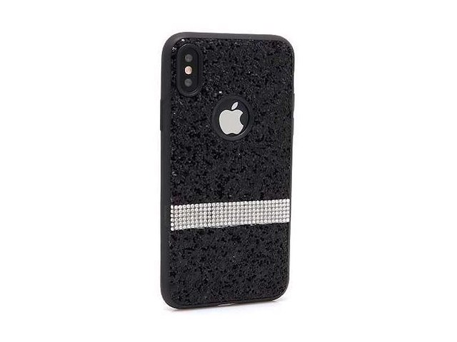 Futrola Glittering Stripe za Iphone X crna