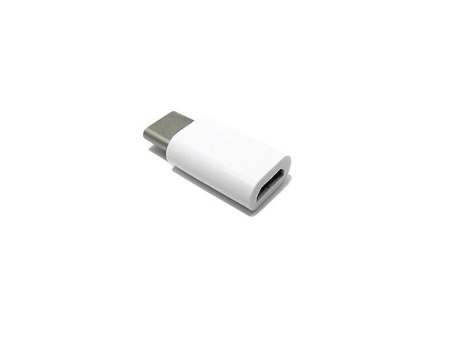 Adapter sa micro na type C beli