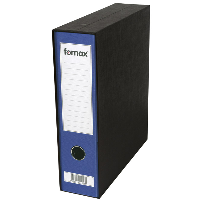 Registrator A4 široki u crnoj kutiji Prestige Fornax 12541 plavi