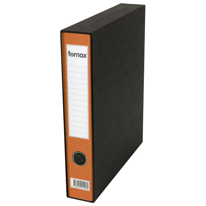 Registrator A4 uski u crnoj kutiji Prestige Fornax 14605 narandžasti