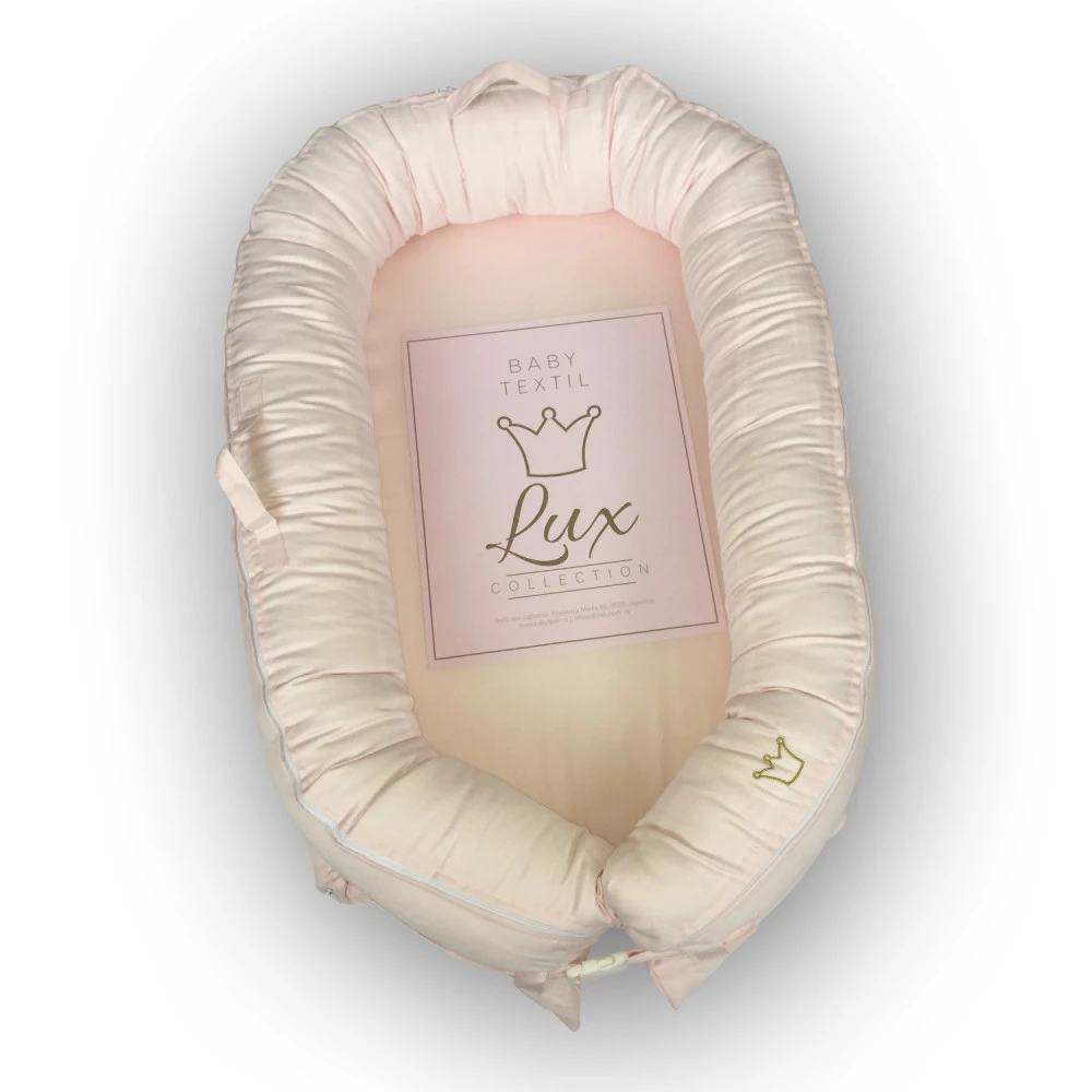 Textil gnezdo za bebe Lux, Roze
