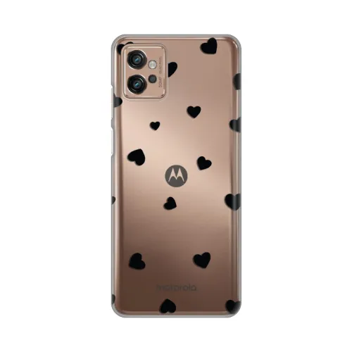 Silikonska futrola - maska print Skin za Motorola Moto G32 Hearts