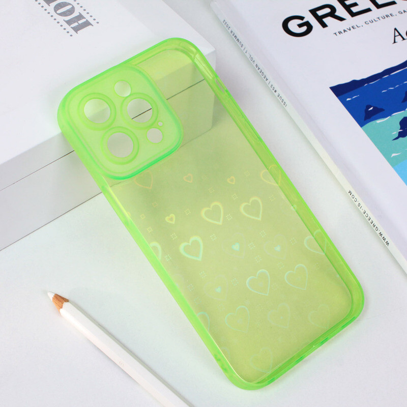 Maskica Heart Color IMD za iPhone 14 Pro Max 6.7 svetlo zelena