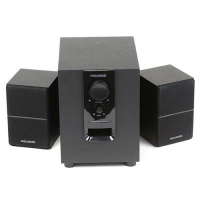 Microlab Drveni stereo zvučnici sa bluetooth povezivanjem 10W 3.5mm crni | M-106BT