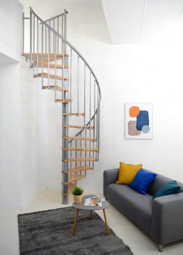 Kružne unutrašnje stepenice – Spiral 120 – srebrne