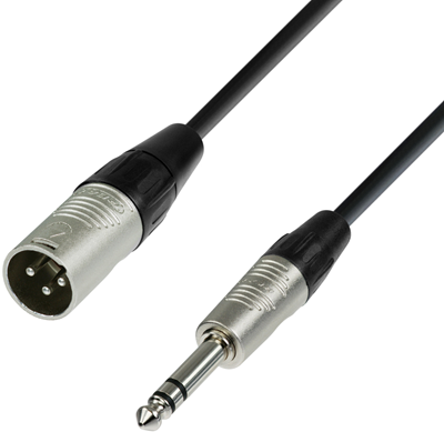 Adam Hall Cables 4 Star Series - Microphone Cable REAN XLR male to 6.3 mm Jack stereo 3.0 m