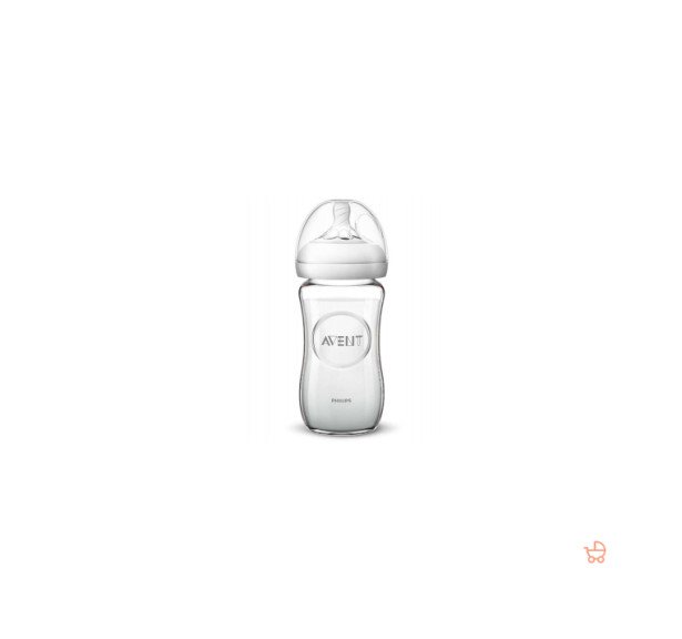 Flašica za bebe Avent Natural-staklena 0m+,240ml SCF053/17