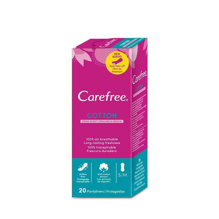 Carefree with cotton extract - dnevni ulošci 20 komada