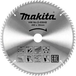 Makita TCT list testere 216mm x 30mm x 60T D-65610