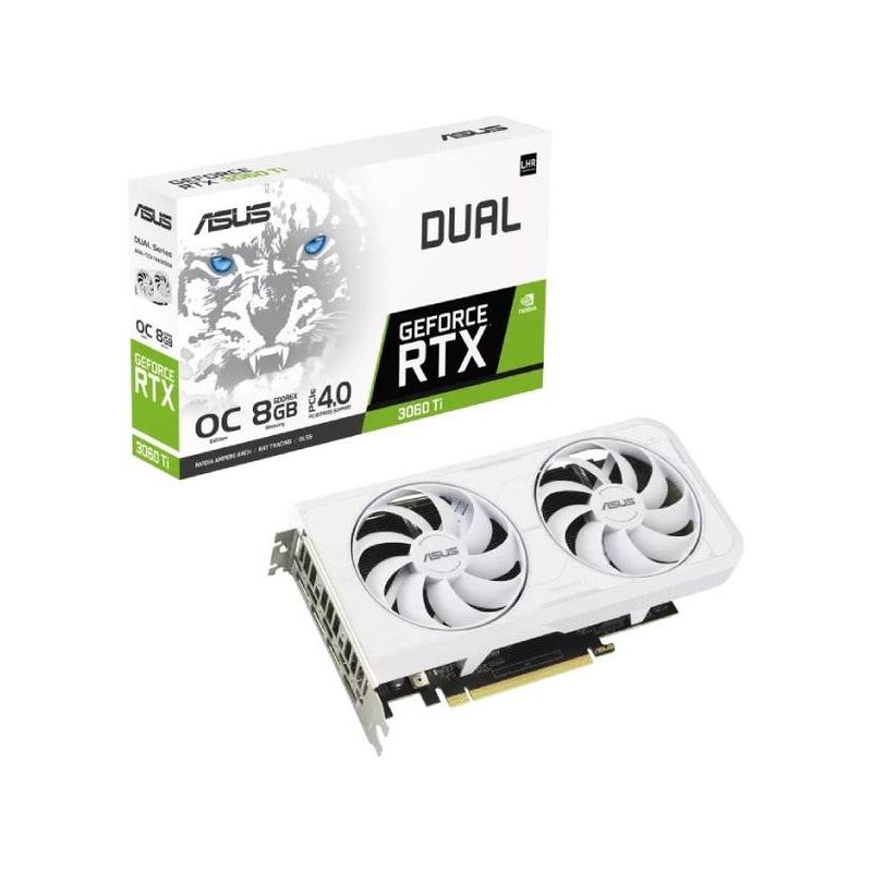 Asus nVidia GeForce RTX 3060 Ti 8GB 256bit DUAL-RTX3060TI-O8GD6X-WHITE