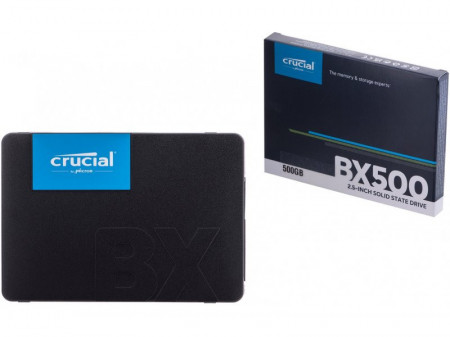 SSD 500GB CRUCIAL BX500, CT500BX500SSD1, 3D NAND, 540/500 MB/s, SATA 3