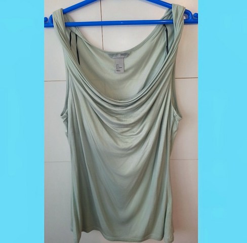 H&M svilenkasta bluza mint