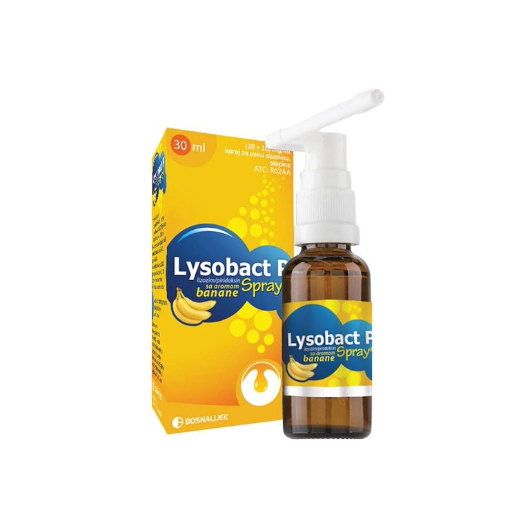 Lysobact P Sprej Oralni Antiseptik Aroma Banane 30 mL Lizozim i Piridoksin