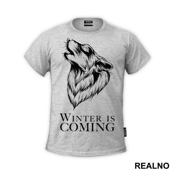 WINTER IS COMING - WHITE DIRE WOLF - GAME OF THRONES - GOT - MAJICA
