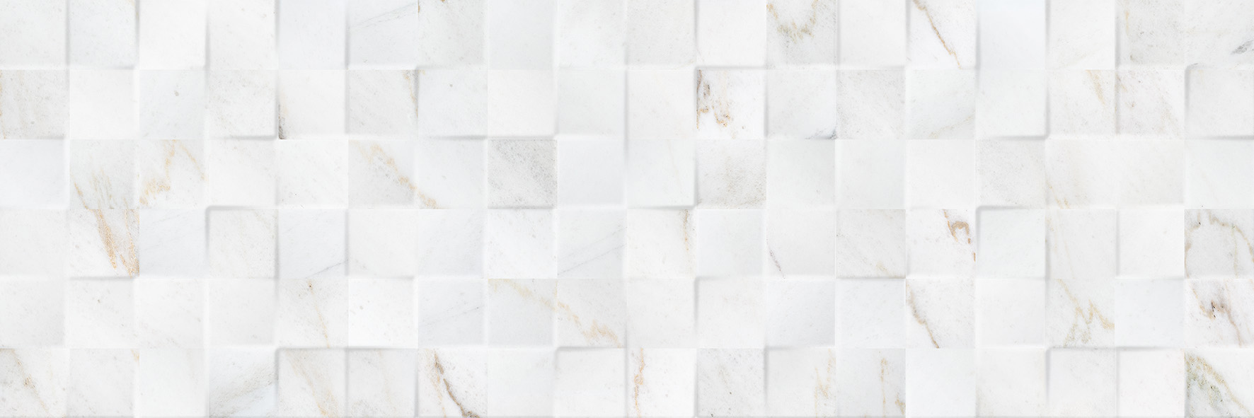 MARMO MOSAIC 3D BIANCO 25x75