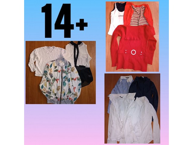 Lot garderobe za devojčice - 14+ - 10 komada