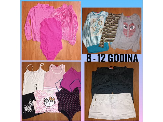 Lot garderobe za devojčice 8-12 godina 13 komada