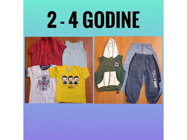 Lot garderobe za dečaka 2-4 godine - 7 komada