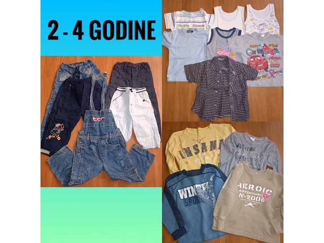 Lot garderobe za dečaka - 2 - 4 godine - 16 kom