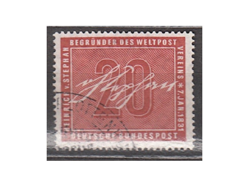 (g055 hu01) nemacka zigosana marka 1956 god